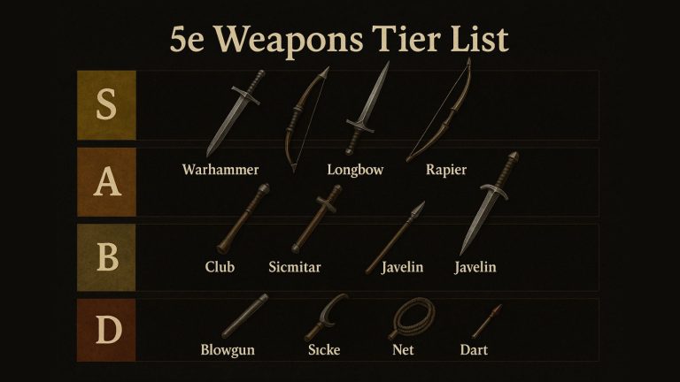 5e Weapons Tier List: Best to Worst Ranked! - PMSLTech Guide